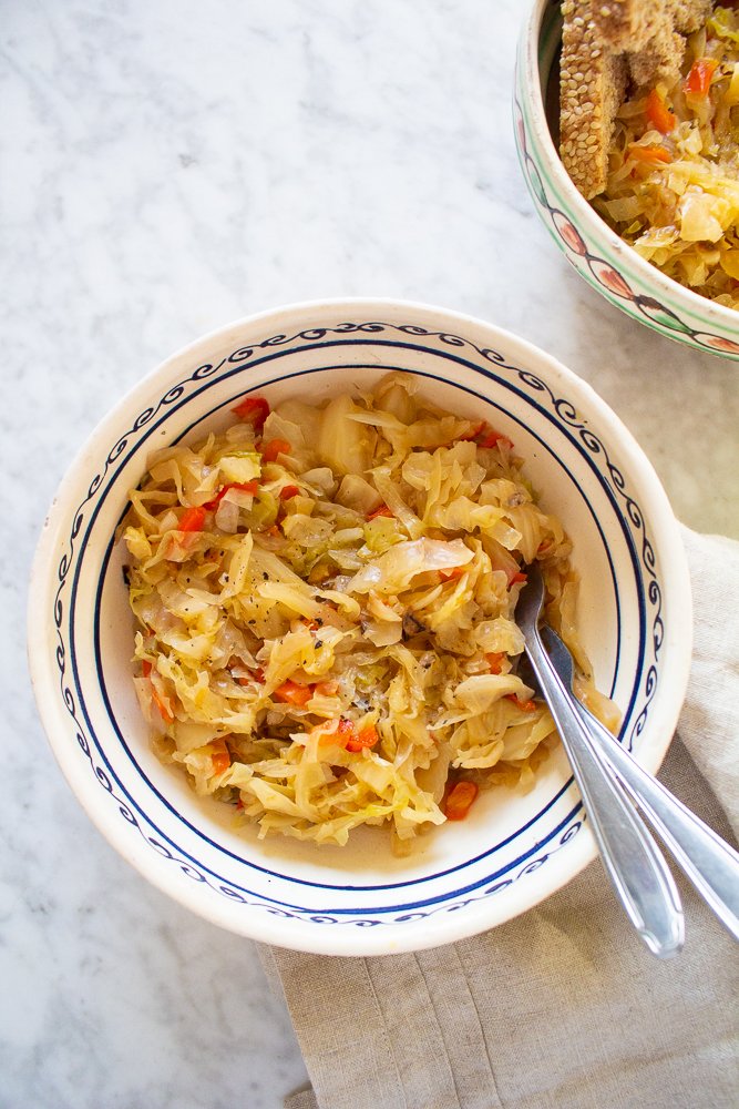 My Mother's Romanian Cabbage with Peppers - Little Bites Of Joy